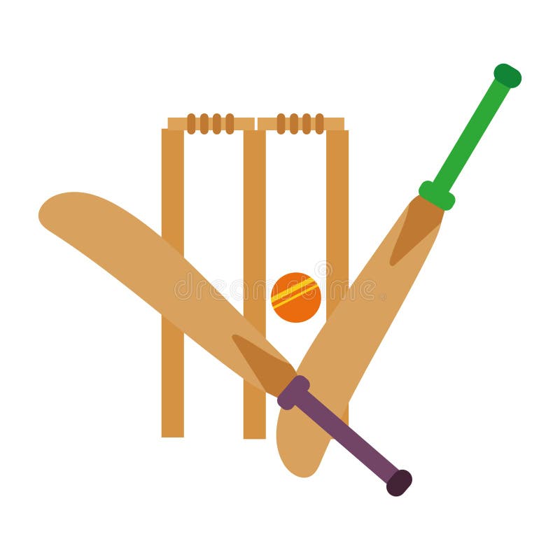 Cricket bats and ball stock illustration. Illustration of competitive ...