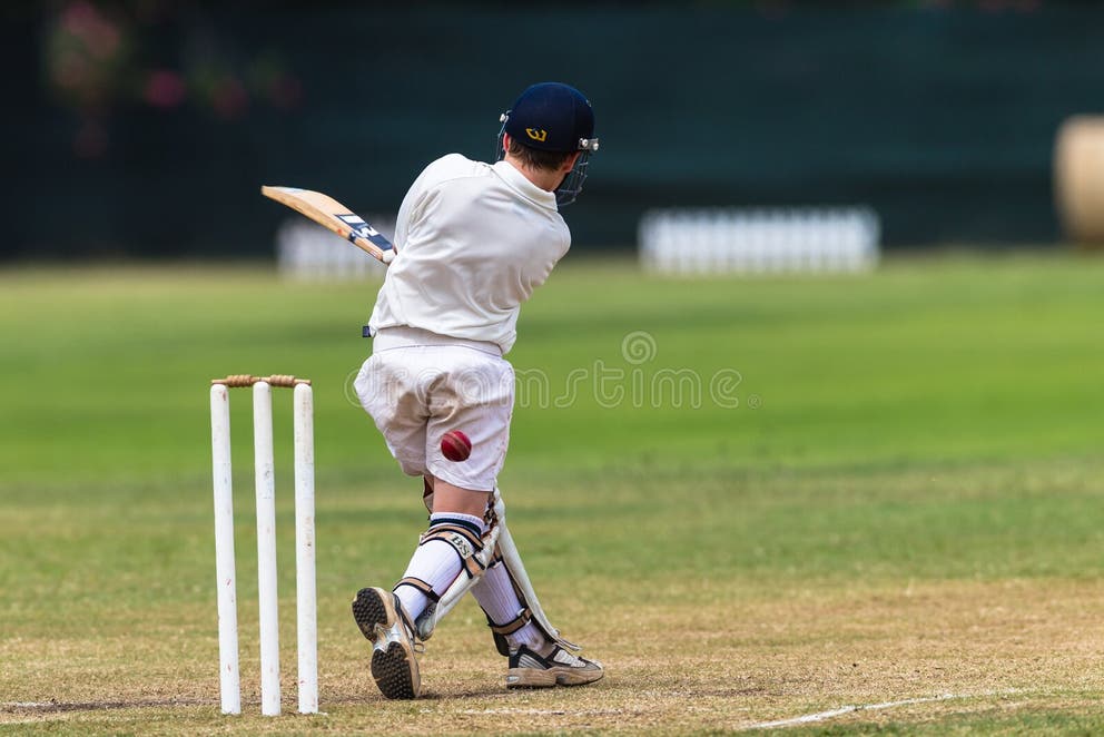 Cricket Batsman Miss Ball editorial image. Image of schools - 28780385