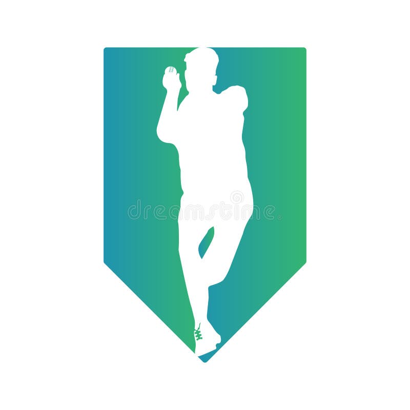 Cricket Bowling Fast Bowler Inside Play Button Icon Vector Illustration ...