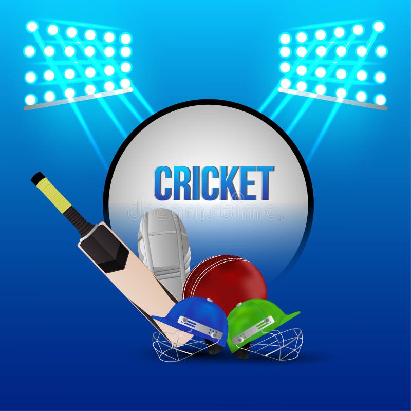 Cricket Championship Tournament Stadium Background Stock Illustration ...