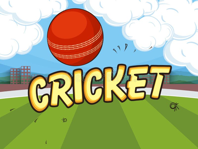 Cricket Concept with a Batsman. Stock Illustration - Illustration of ...