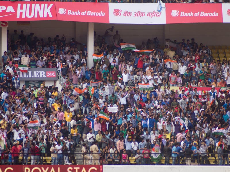 Cricket Crowd India Celebrate Editorial Photo - Image of crowd, blue ...