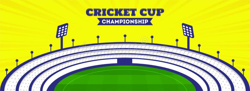 Cricket Cup Championship Header or Banner Design. Stock Illustration ...