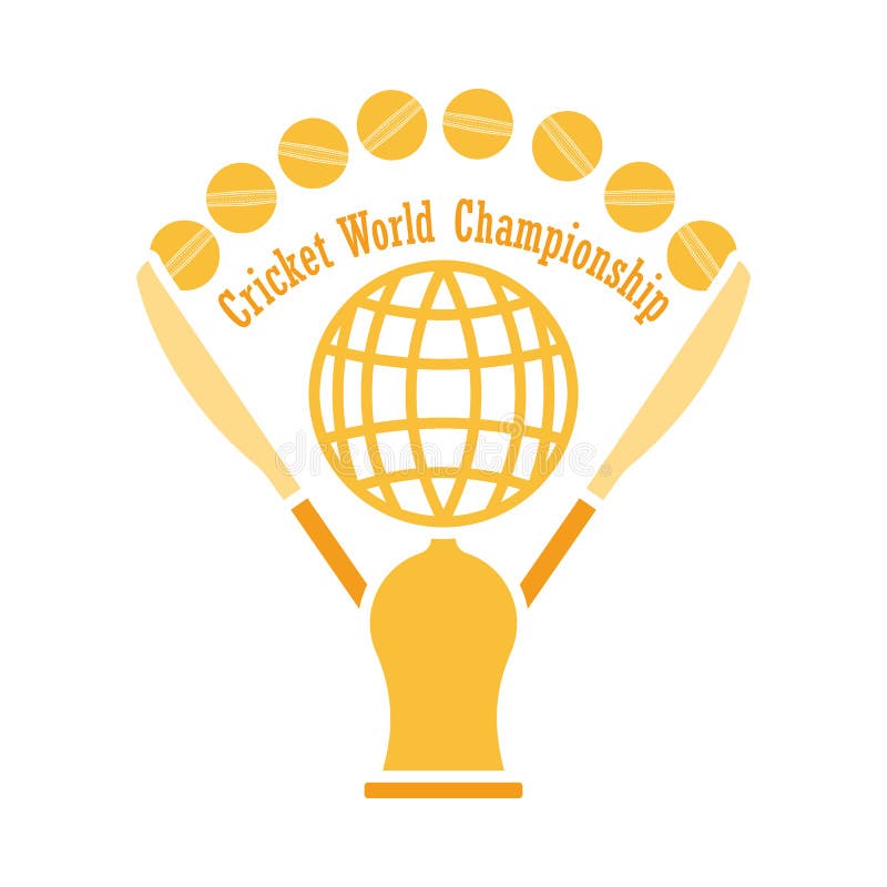 Cricket cup icon stock vector. Illustration of test - 142325415