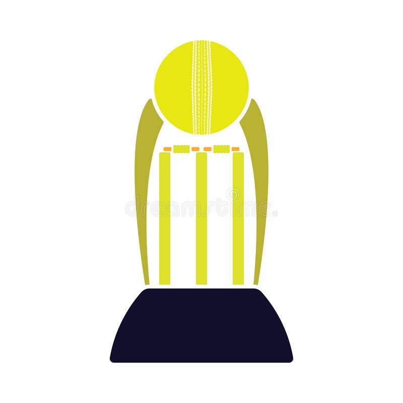 Cricket cup icon stock vector. Illustration of test - 142325480