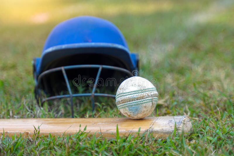 Cricket Equipment is a Cricket Ball, Cricket Bat, Cricket Helmet on a ...