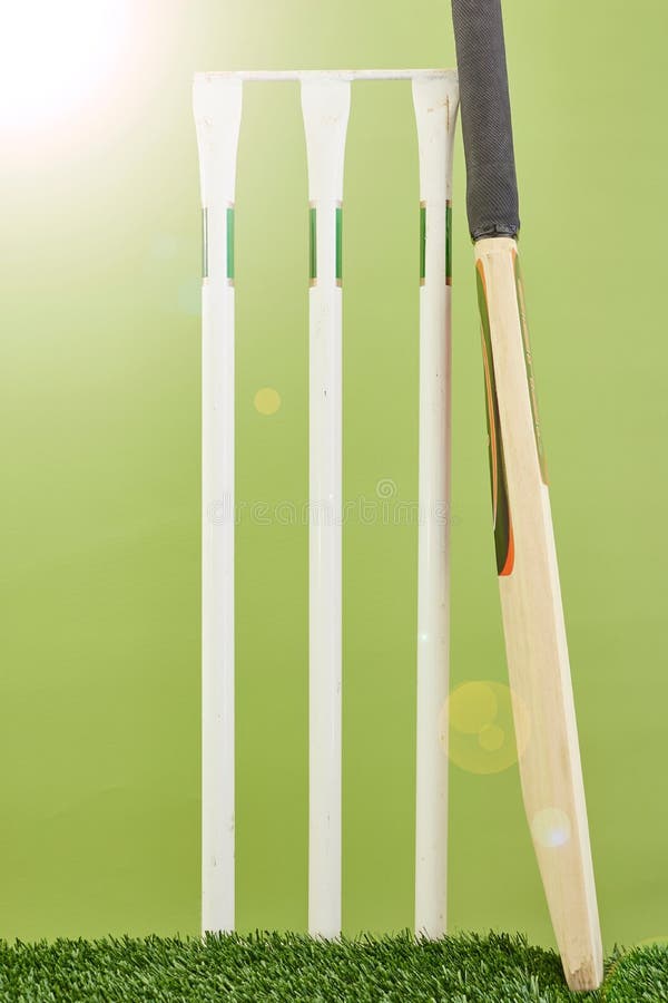 Cricket Equipment stock image. Image of green, color - 85802189