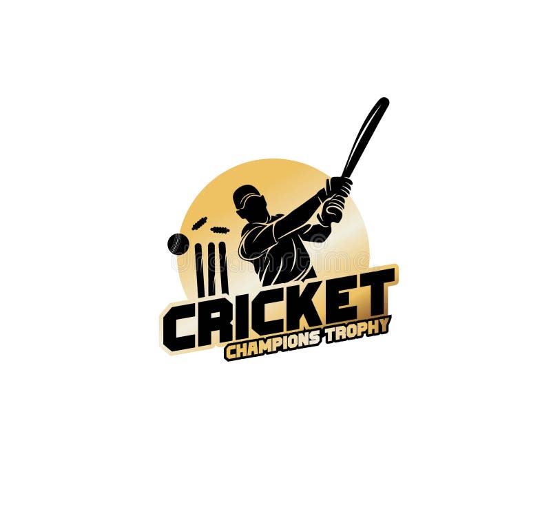 Cricket Fans League Logo ID with Background Stock Vector - Illustration ...