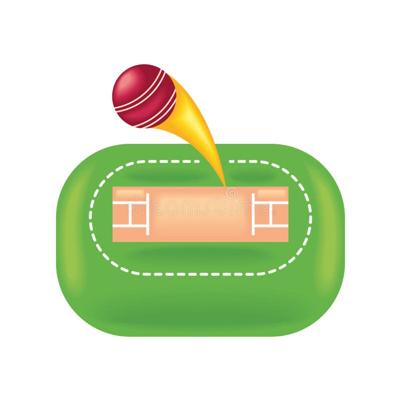 Cricket field icon stock vector. Illustration of boundary - 357180201