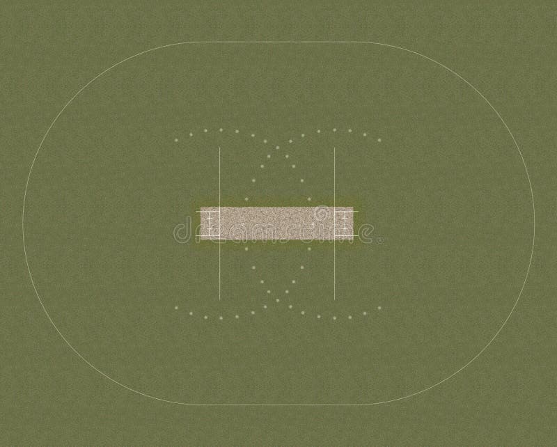 Cricket Field Layout stock illustration. Illustration of vibrant - 40240090