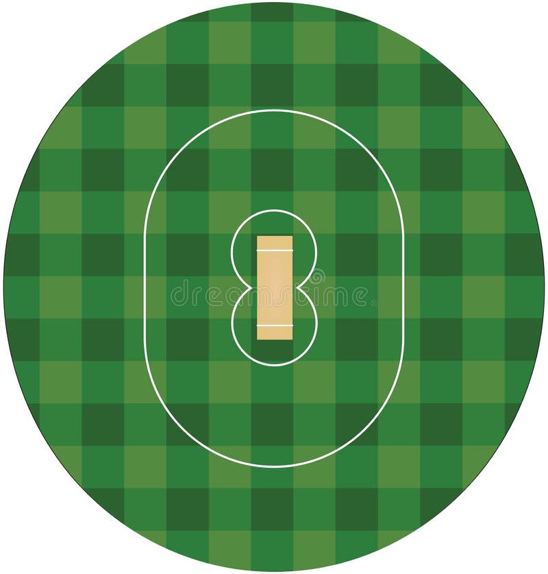Cricket field top view stock vector. Illustration of stadium - 107941613