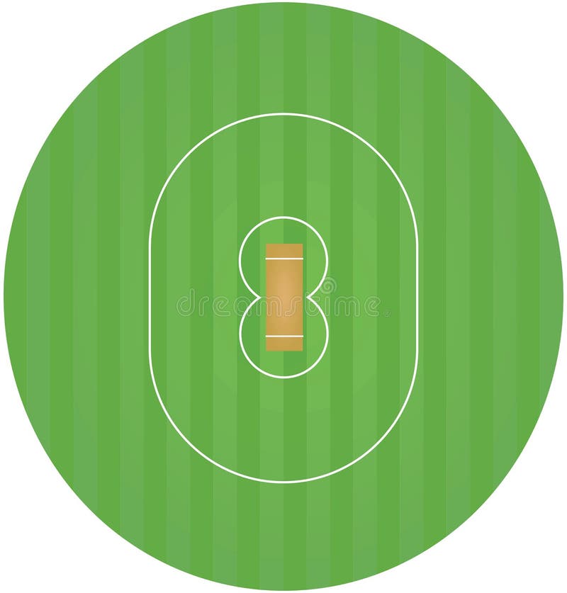 Cricket field. top view stock vector. Illustration of game - 108497129