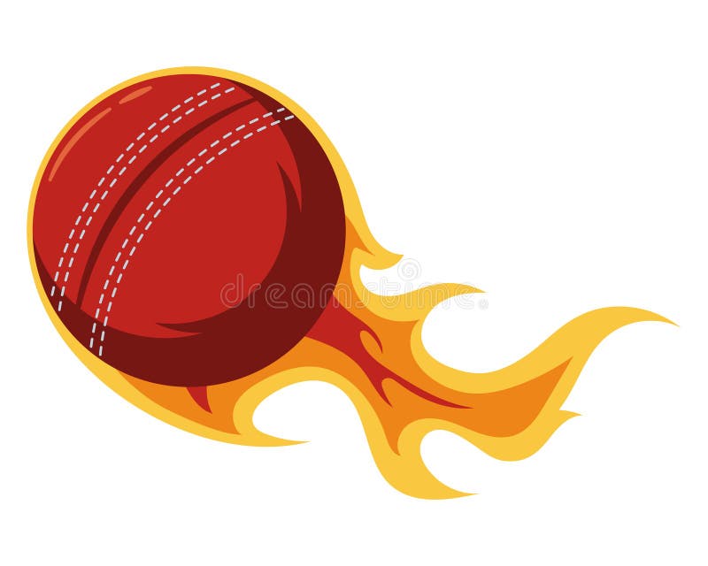 Cricket fire ball stock vector. Illustration of vector - 316907004
