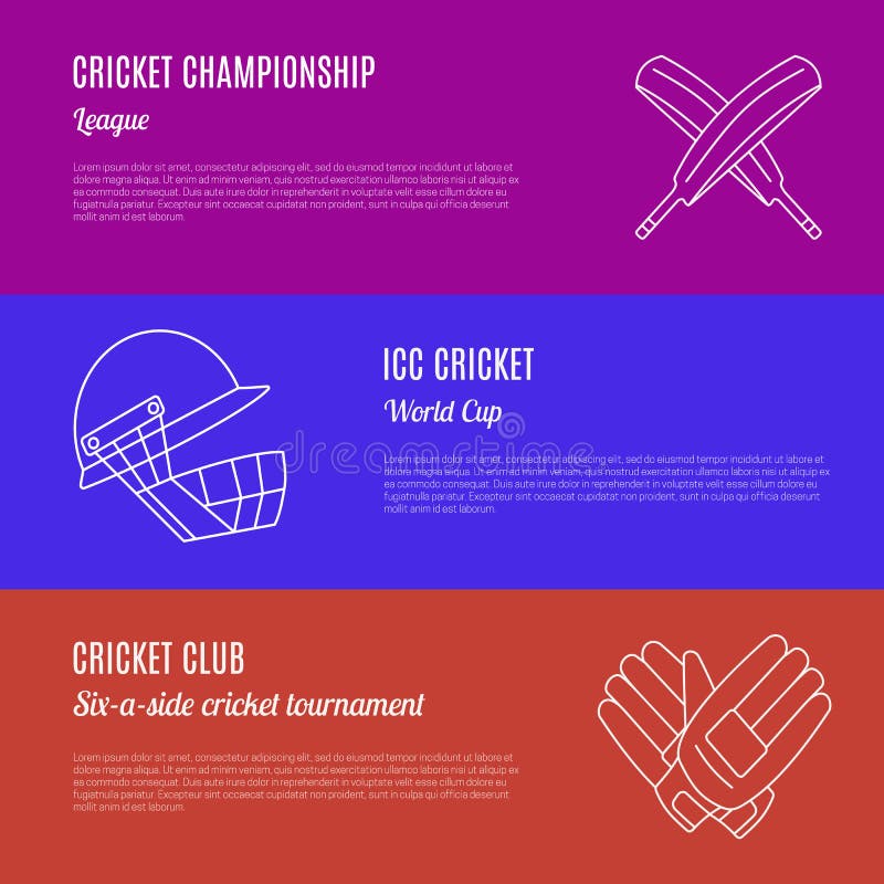 Cricket Game Vector Concept. Stock Vector - Illustration of colorful ...