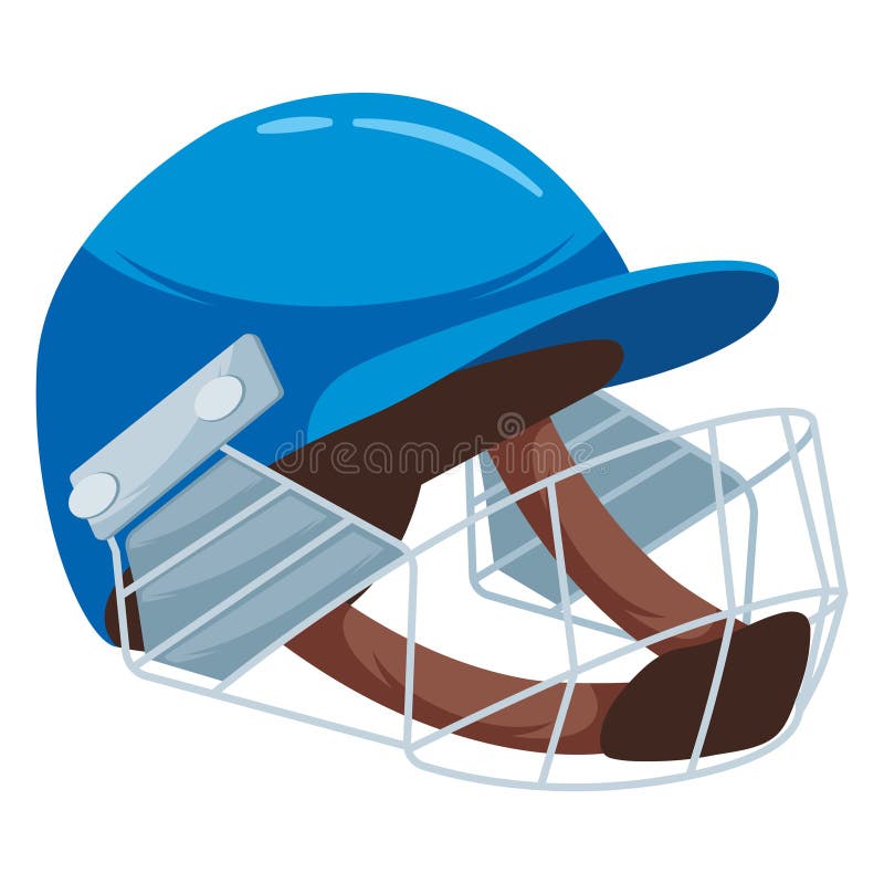 Cricket helmet uniform stock illustration. Illustration of cricketer ...