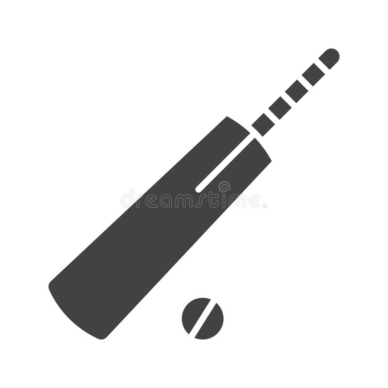 Cricket Icon Pictogram Vector Design. Stick Figure Man Cricket Player ...
