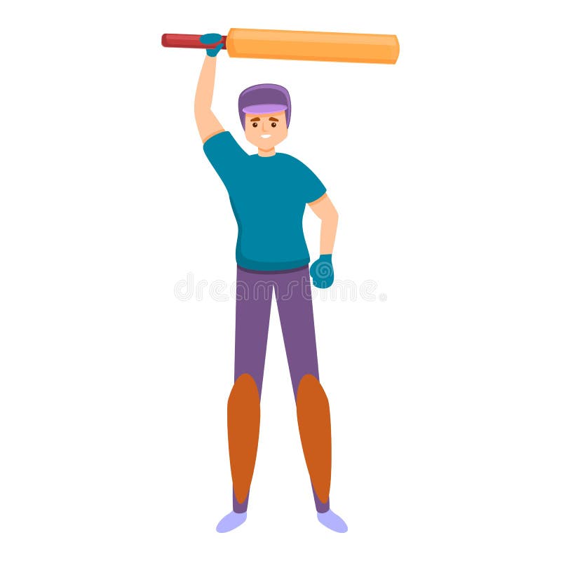 Cricket Kid Win Icon, Cartoon Style Stock Illustration - Illustration ...