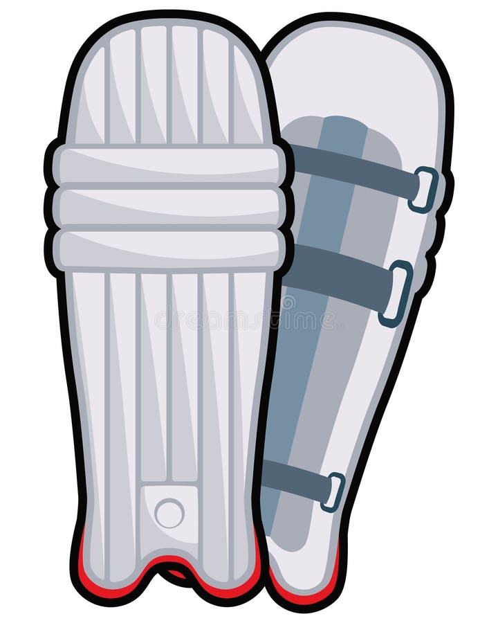 Cricket legs defends stock vector. Illustration of match - 301517678