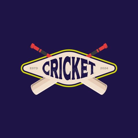 Cricket Logo Label Template Element Design Minimalist. Vintage Vector ...