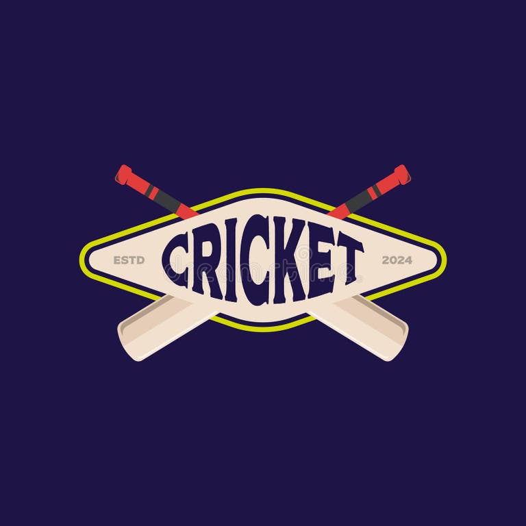 Cricket Logo Label Template Element Design Minimalist. Vintage Vector ...