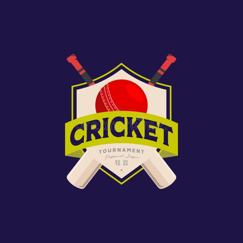 Cricket logo design vector stock vector. Illustration of ball - 325764260