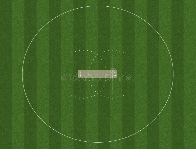 Cricket Pitch - Overhead View Stock Illustration - Illustration of play ...