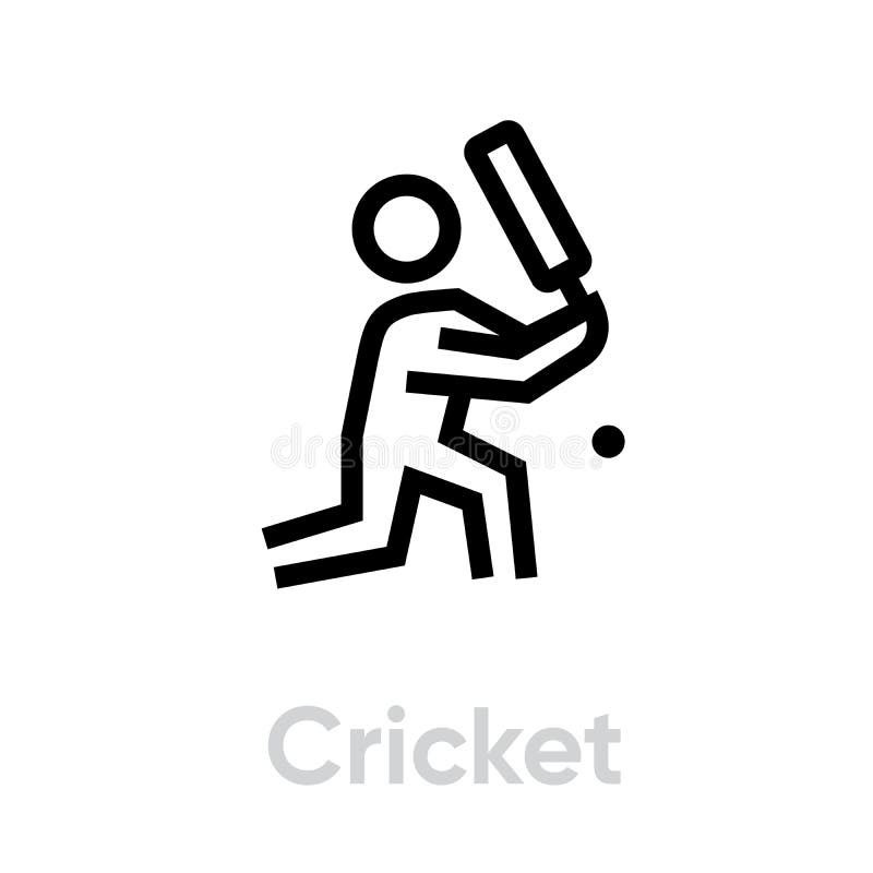 Cricket player icon stock vector. Illustration of sports - 167254553