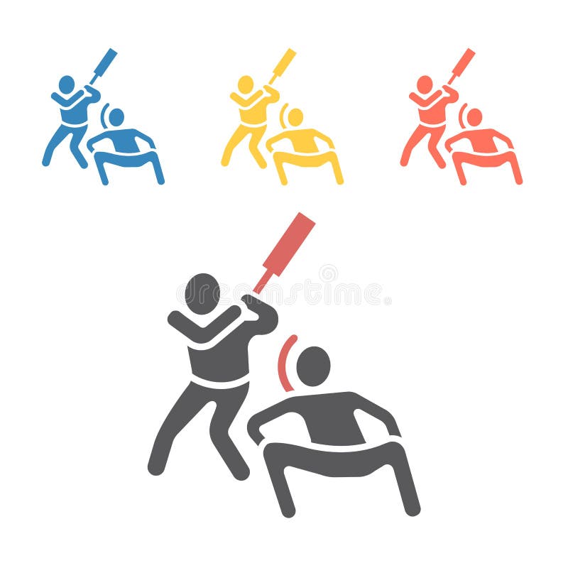 Cricket Player Icons. Cricket Player. Vector Signs for Web Graphics ...