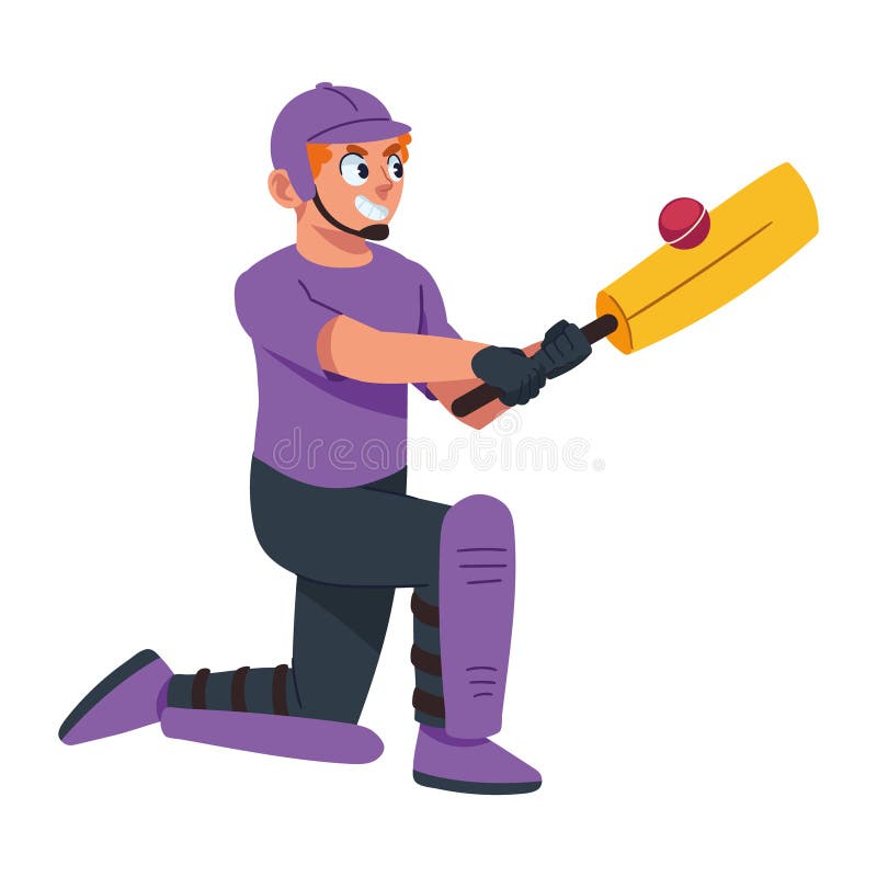 Cricket player man stock vector. Illustration of male - 311521256