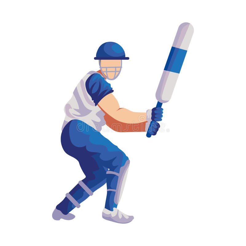 Cricket player in uniform stock vector. Illustration of isolated ...