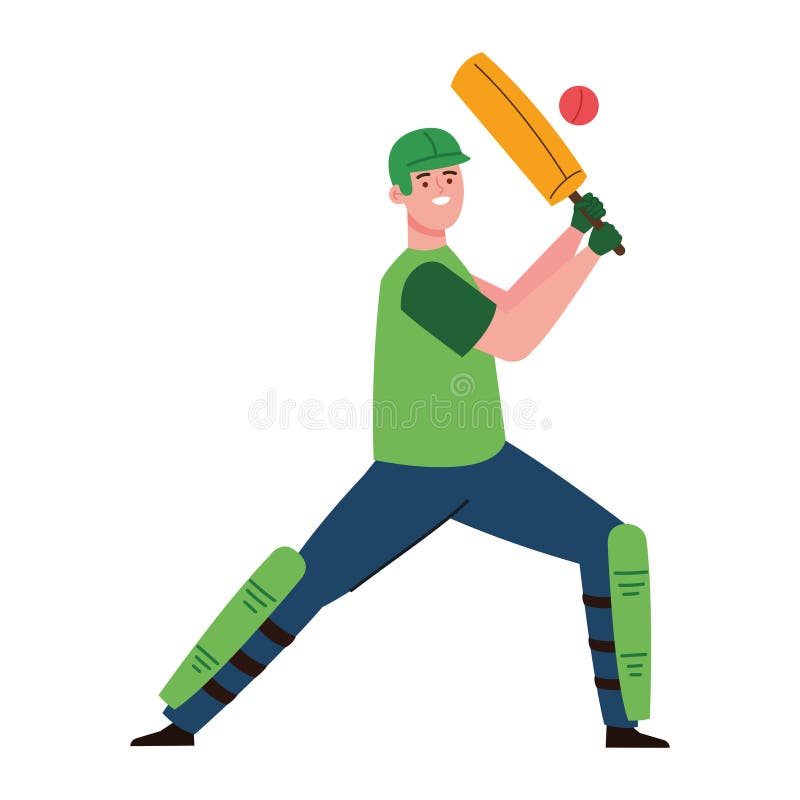 Cricket Professional Player Stock Vector - Illustration of cricket ...