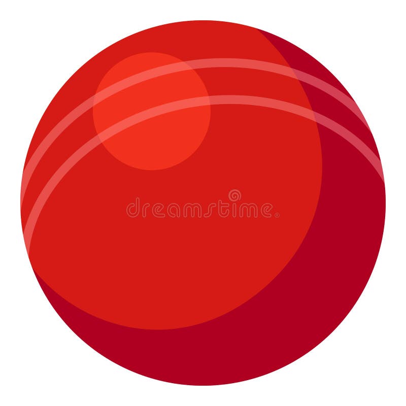 Cricket Red Ball Icon, Cartoon Style Stock Vector - Illustration of ...
