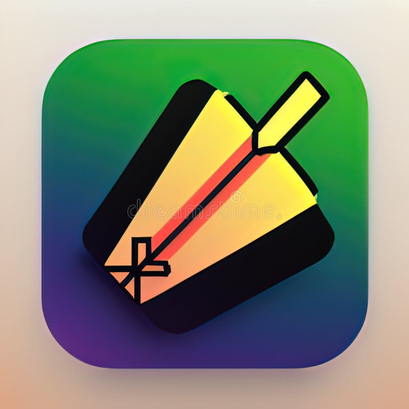 Cricket Software App Style Icon. Generative AI. Stock Illustration ...