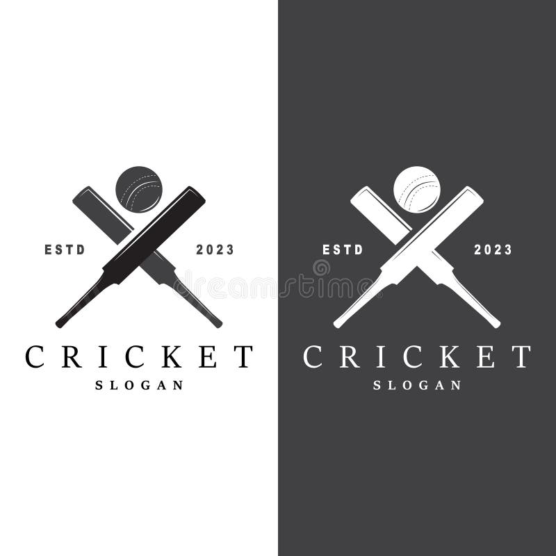 Cricket Sport Logo Design Vector Illustrator Template Stock Vector ...