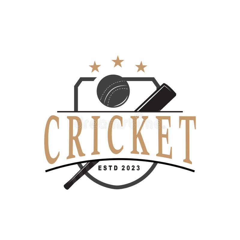Cricket Sport Logo Design Vector Illustrator Template Stock Vector ...