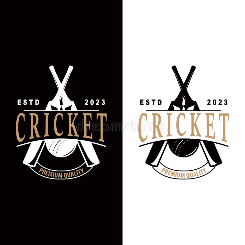 Cricket Sport Logo Design Vector Illustrator Template Stock Vector ...
