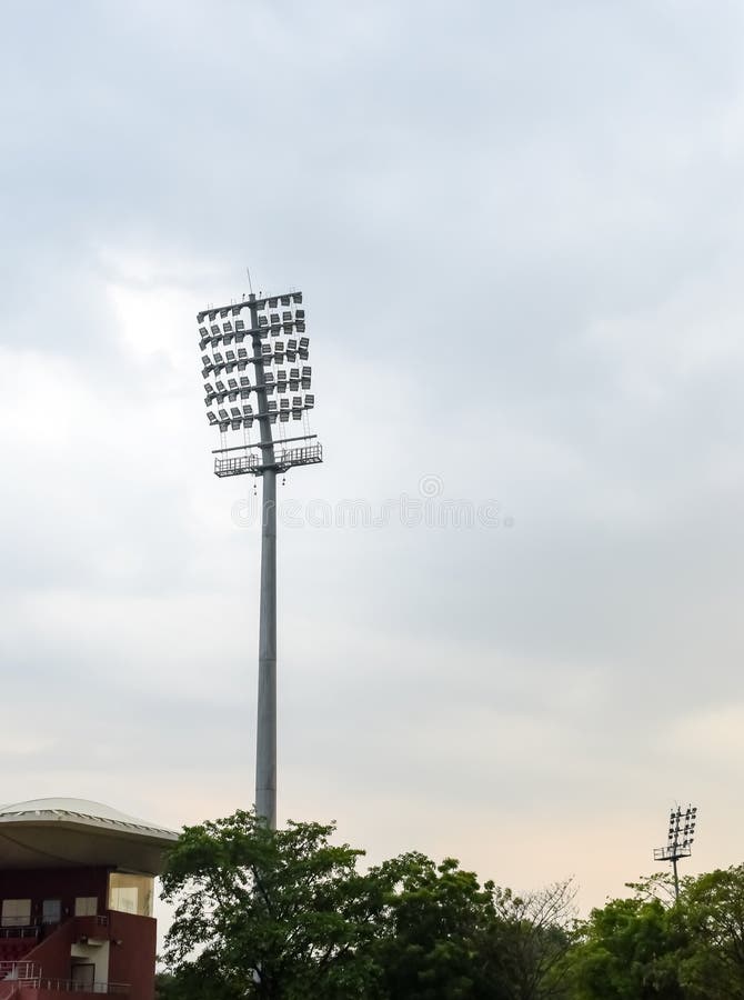 Cricket Stadium Flood Lights Poles at Delhi, India, Cricket Stadium ...