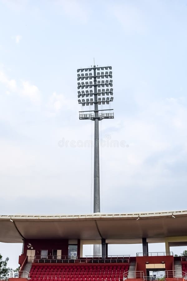 Cricket Stadium Flood Lights Poles at Delhi, India, Cricket Stadium ...