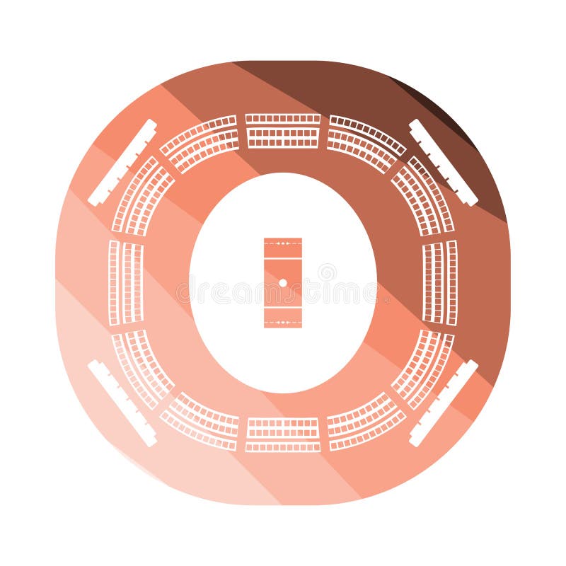 Cricket Stadium Icon stock vector. Illustration of pitch - 200002497