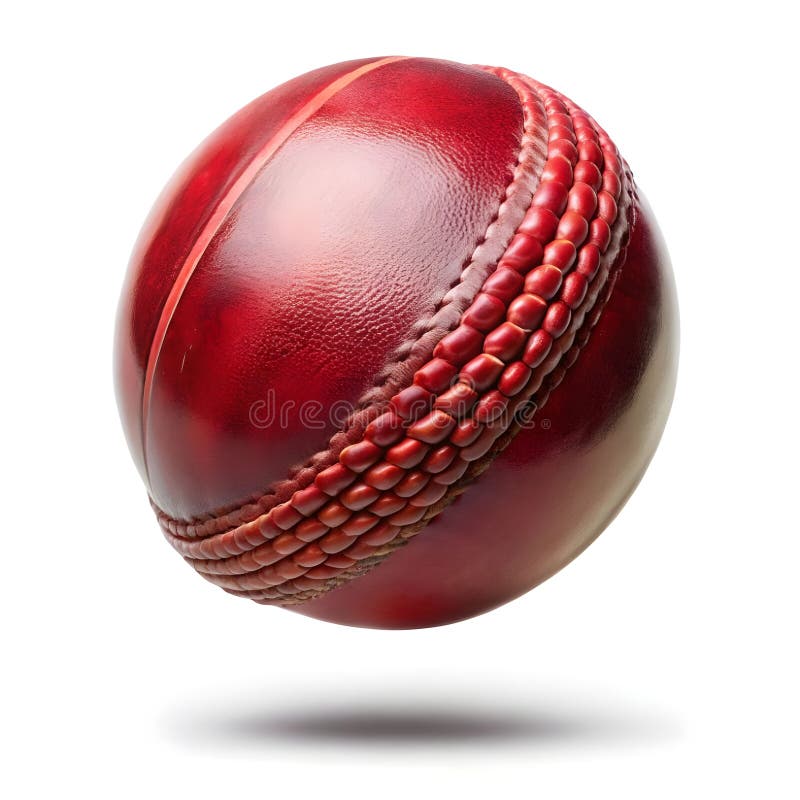 Hard Ball for Playing Cricket Isolated on White Background Stock ...
