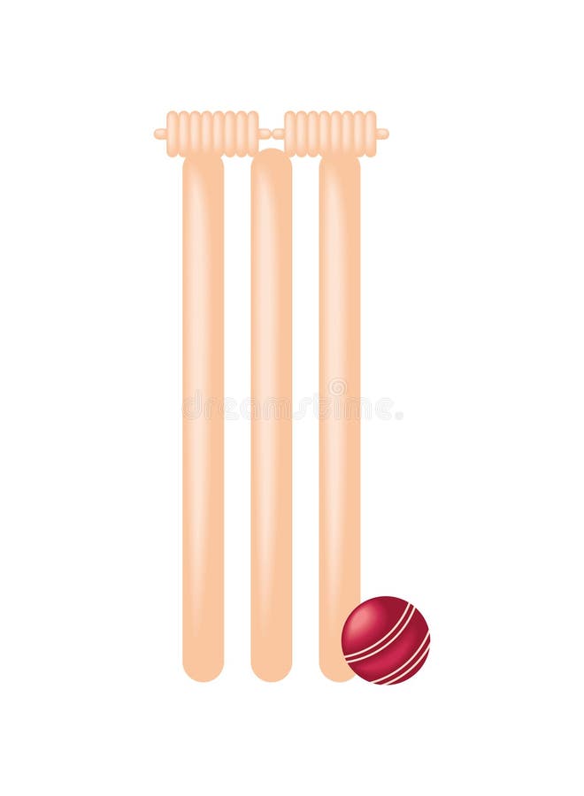 Cricket stumps icon stock illustration. Illustration of match - 357180158