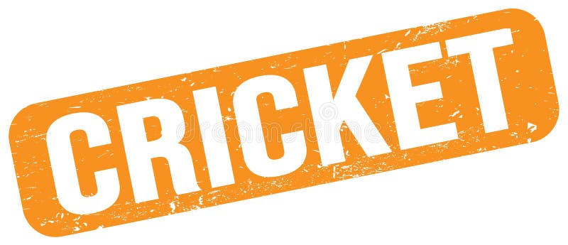 CRICKET Text on Orange Grungy Stamp Sign Stock Illustration ...