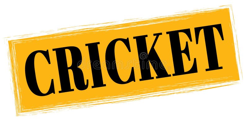 CRICKET Text Written on Orange-black Stamp Sign Stock Illustration ...