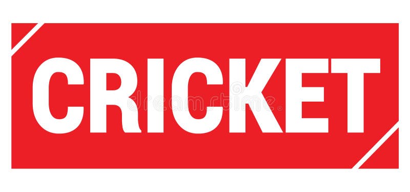 CRICKET Text Written on Red Stamp Sign Stock Illustration ...