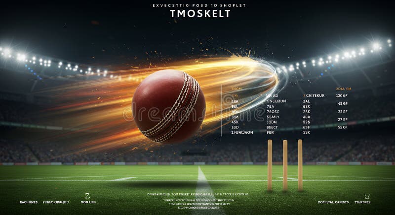 Cricket Tournament Poster with Dynamic Layout Stock Illustration ...