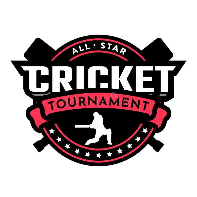 Cricket Tournament. Sport Logo Emblem Vector Illustration. Stock Vector ...