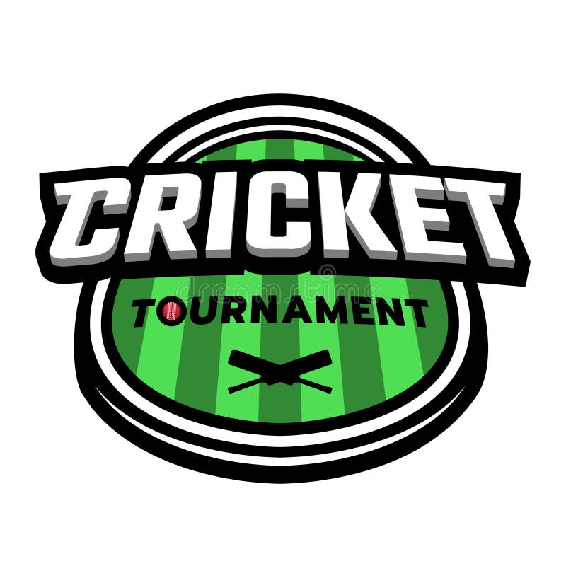 Cricket Tournament. Sport Logo Emblem. Vector Illustration. Stock ...