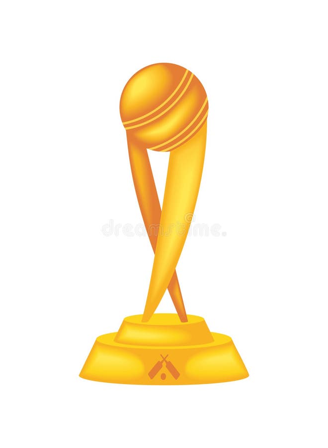 Cricket trophy icon stock illustration. Illustration of match - 357180171