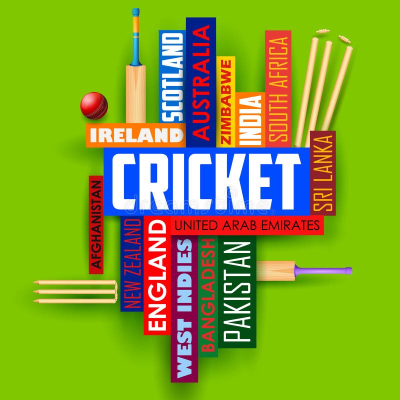 Cricket Typography Stock Illustrations – 683 Cricket Typography Stock ...