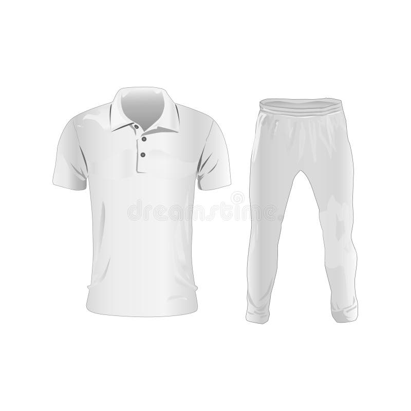 Cricket White Uniform Illustration Vector Based Drawing Vol 01 Stock ...